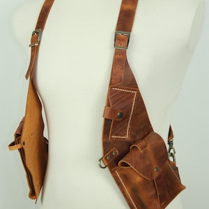Leather Holster Bag, Shoulder Utility Bag Hip Holster Bag Wist Bag ...