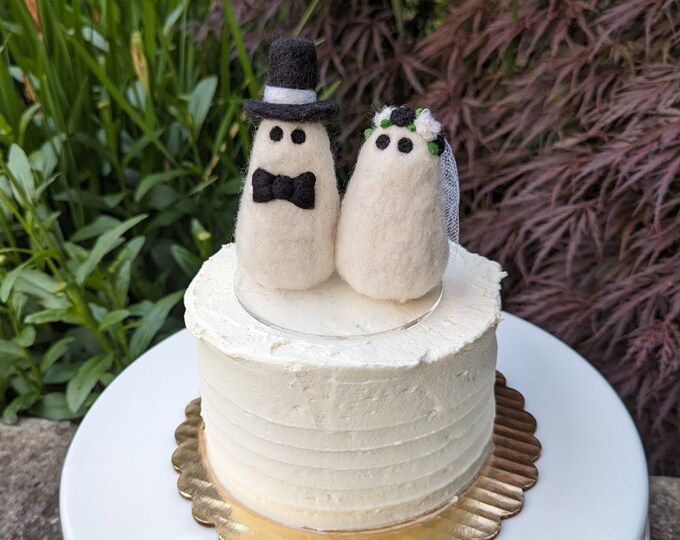 Acrylic Base Ghost Cake Topper Spooky Wedding Decorations Halloween ...