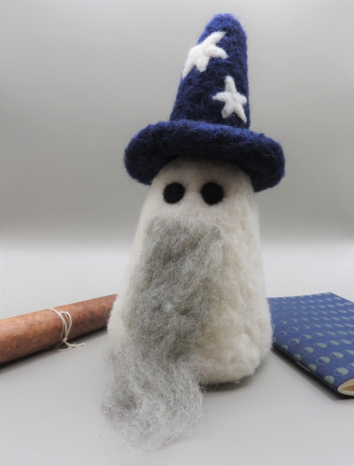 Wool Felted Ghost Wizard | Etsy