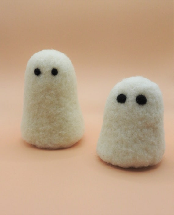 Wool Felted Ghosts Halloween Decorations Spooky Cute | Etsy