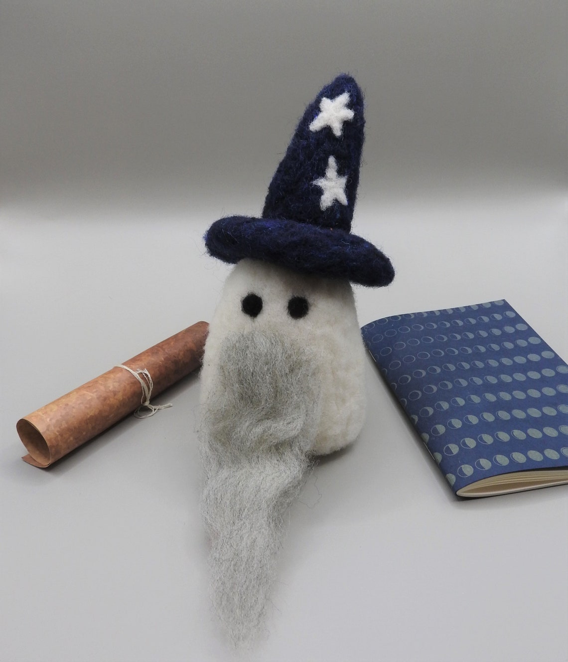 Wool Felted Ghost Wizard | Etsy