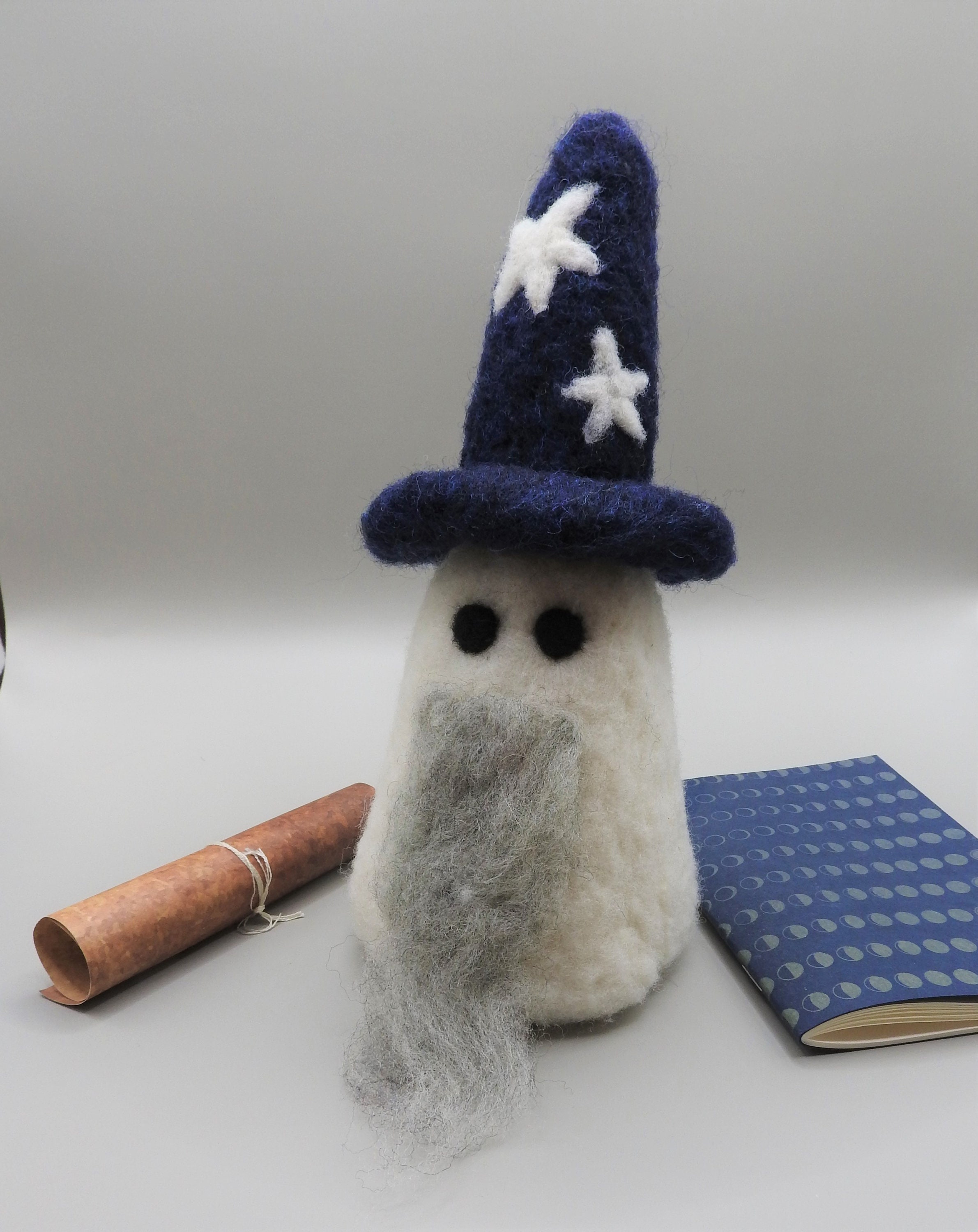 Wool Felted Ghost Wizard | Etsy