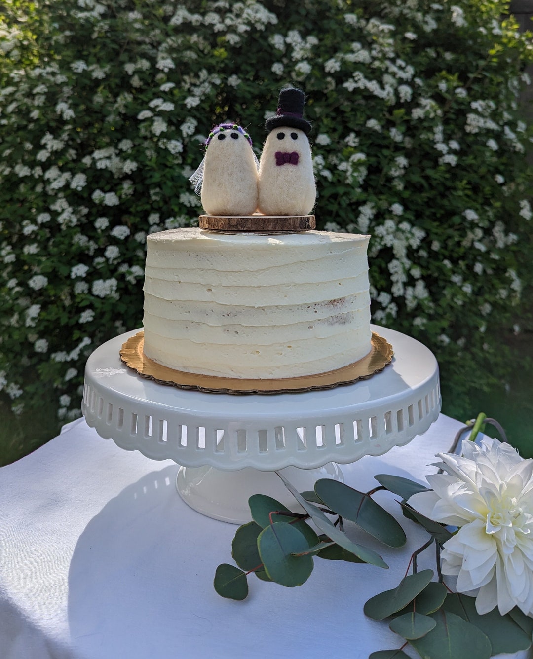 Ghost Cake Topper | Spooky Wedding Decorations | Halloween Bridal - Etsy