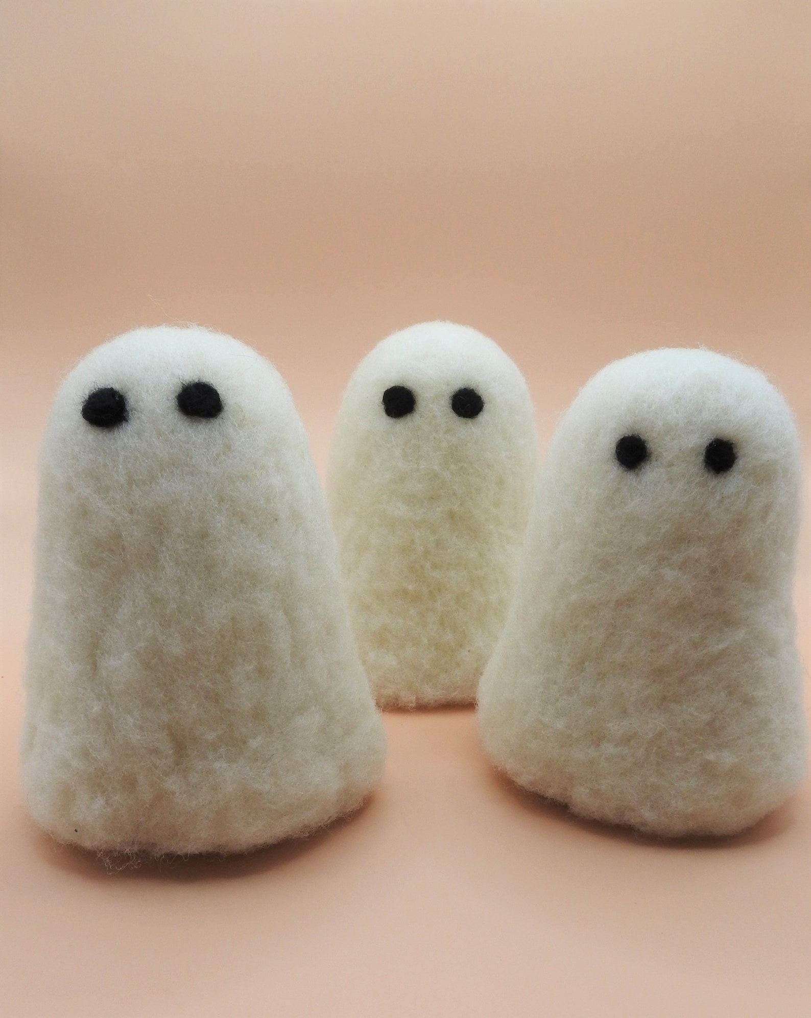 Wool Felted Ghosts Halloween Decorations Spooky Cute | Etsy