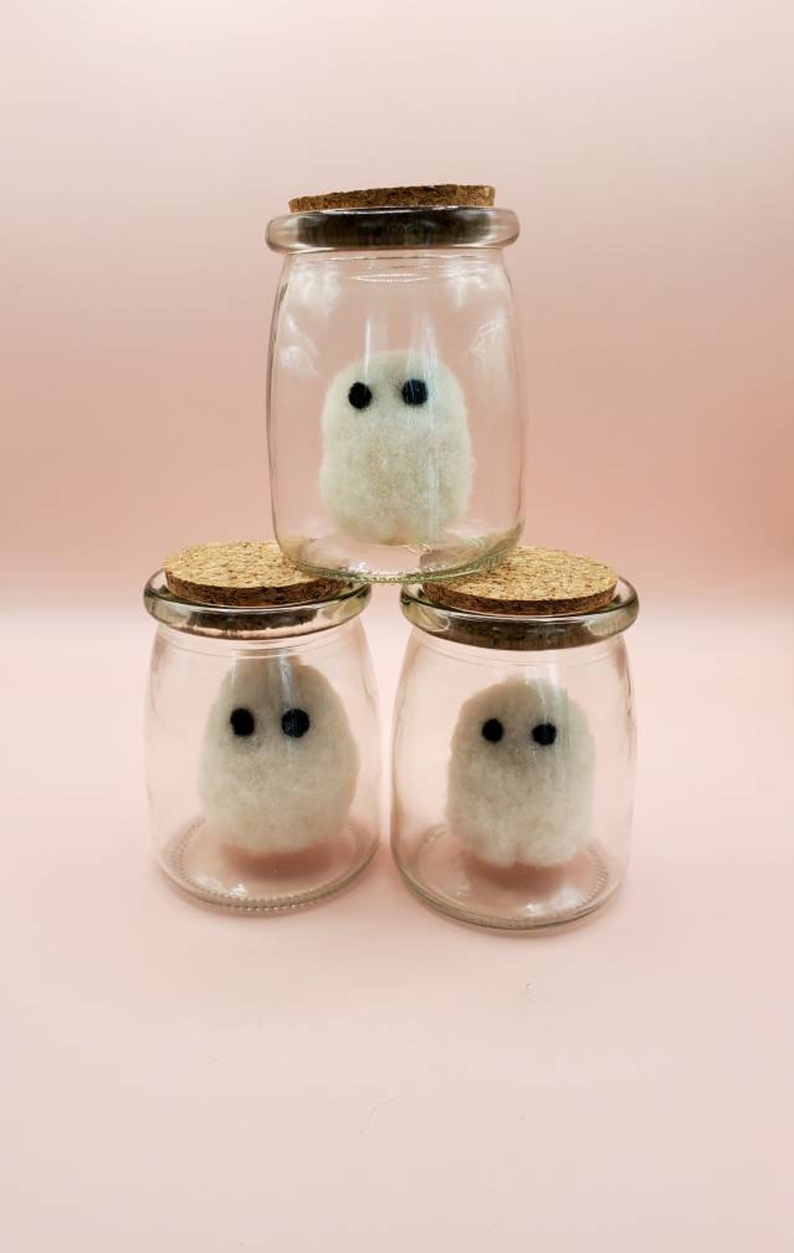 Ghost Specimen in a Jar Creepy Cute Felted Wool Halloween - Etsy