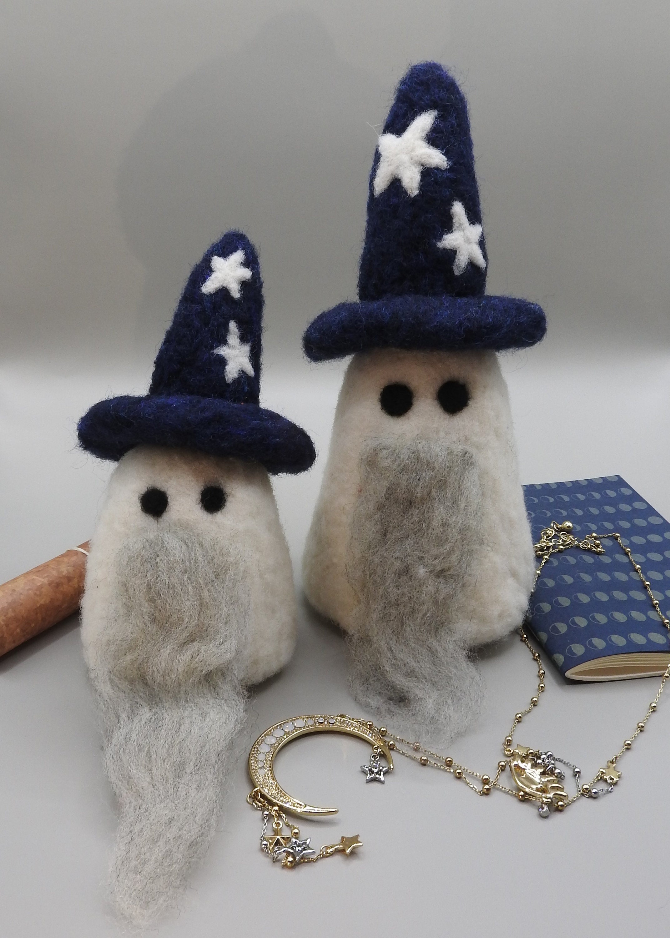 Wool Felted Ghost Wizard | Etsy