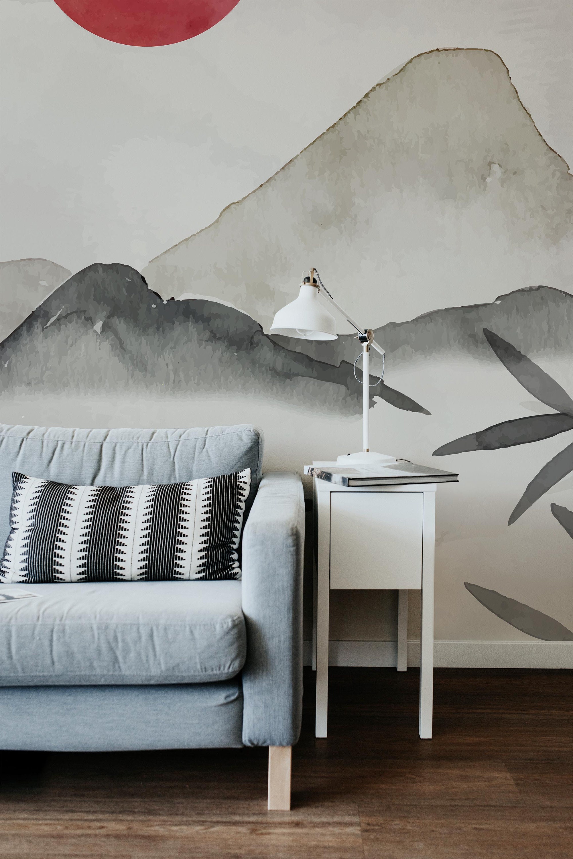 Japanese Sunset Wallpaper Calming Asian Living Room Decor Oriental ...
