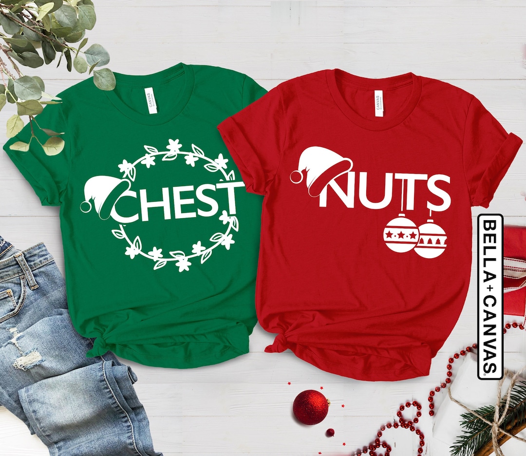 Chest Nuts Christmas Shirts, Christmas Couple Shirts, Holiday Matching ...