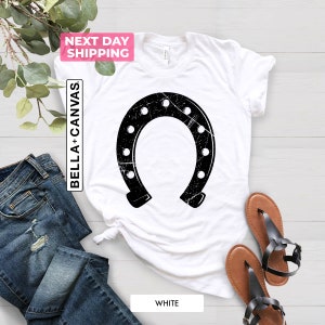 Vintage Lucky Horsehoe Graphic Tee, Horseshoe Shirt. Horseshoe Ringer ...