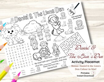 Daniel in the Lion's Den Bible Story Activities Sunday - Etsy UK