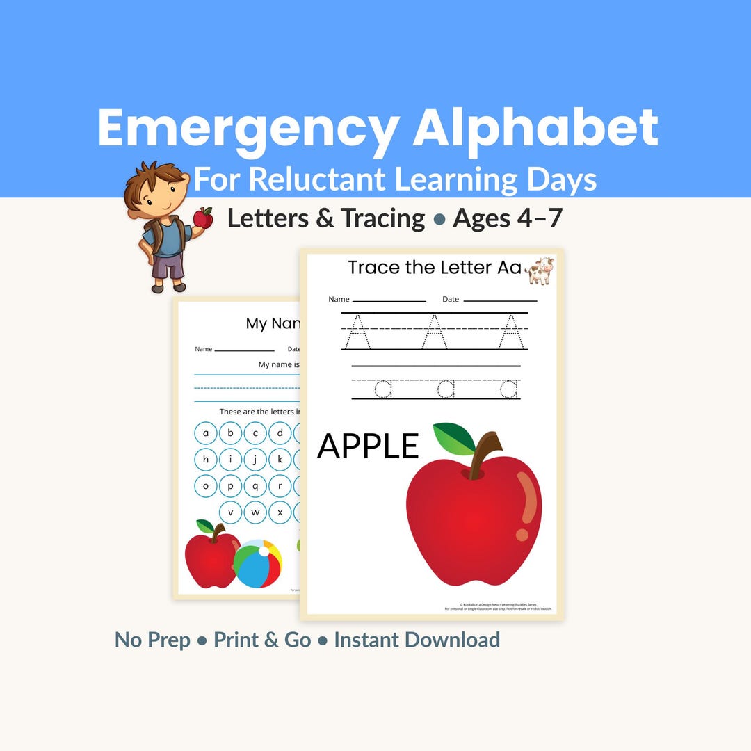 Emergency English | No Prep Printable | Alphabet and Letter Tracing ...