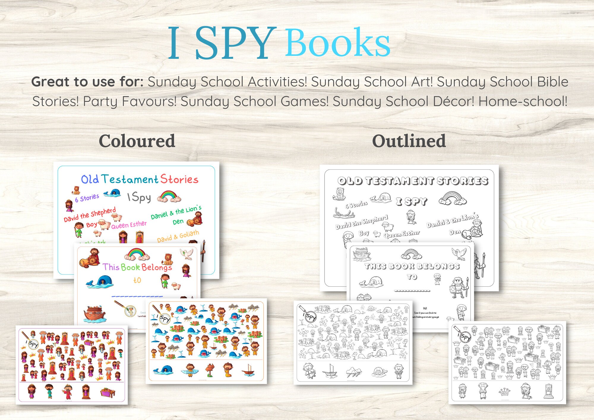 Bible I SPY! Print! Kids Bible School! Sunday School Art! Home-school ...
