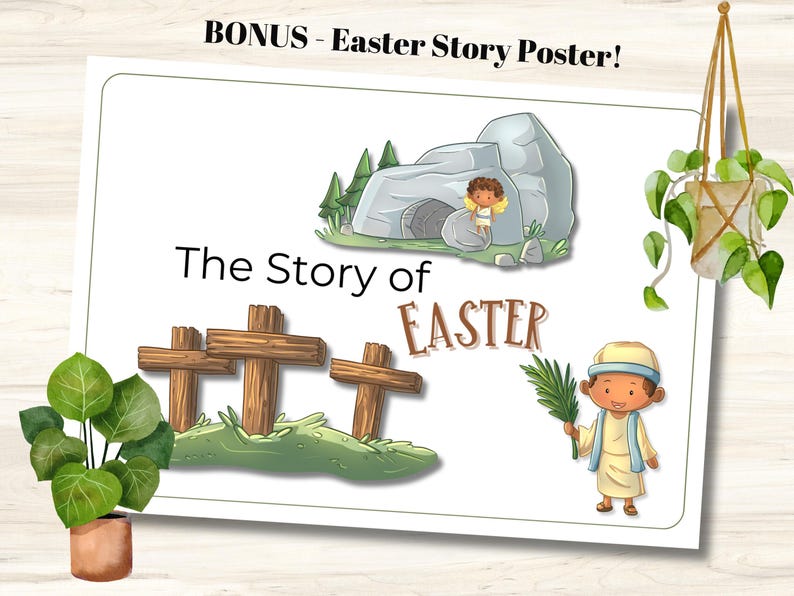 Easter Story Printable! Holy Week Activities! Bible Story Cards for ...