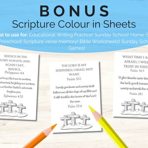 21 Bible Verse Tracing Sheets Tracing Verses Writing Practice Kids ...