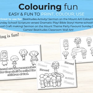 Sermon on the Mount Printables – Blessings Kit With Crafts, Coloring ...