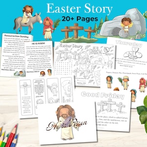 Easter Story Printable! Holy Week Activities! Bible Story Cards for ...