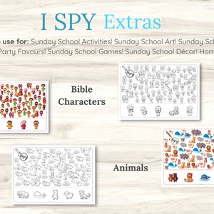 Bible Stories I Spy Activity Book, Sunday School Printable (PDF) - Etsy