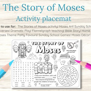 Moses Bible Printables – Leadership Kit With Crafts, Coloring ...