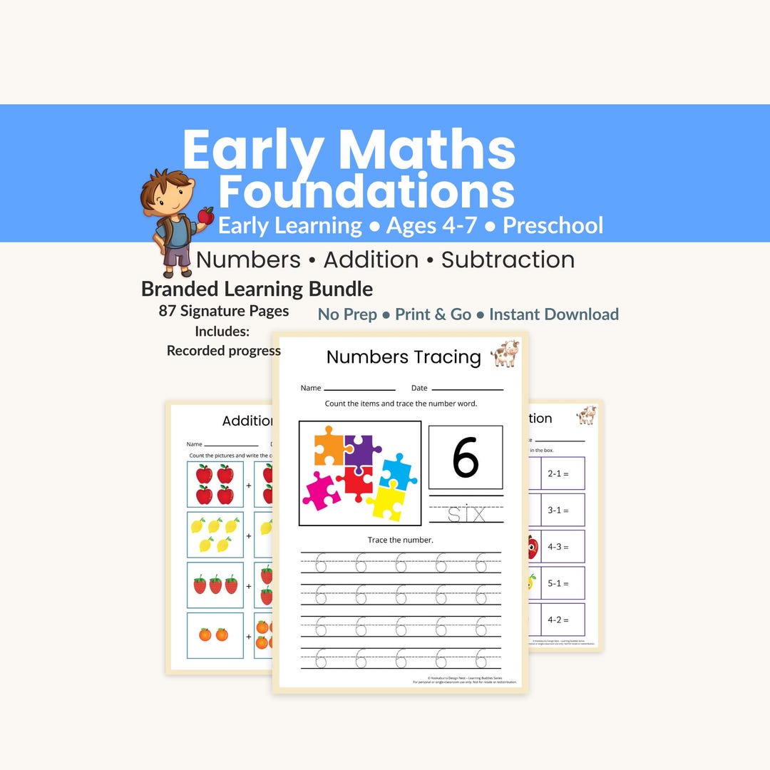 Early Maths Bundle for Kids | Maths Workbook | Numbers, Addition ...