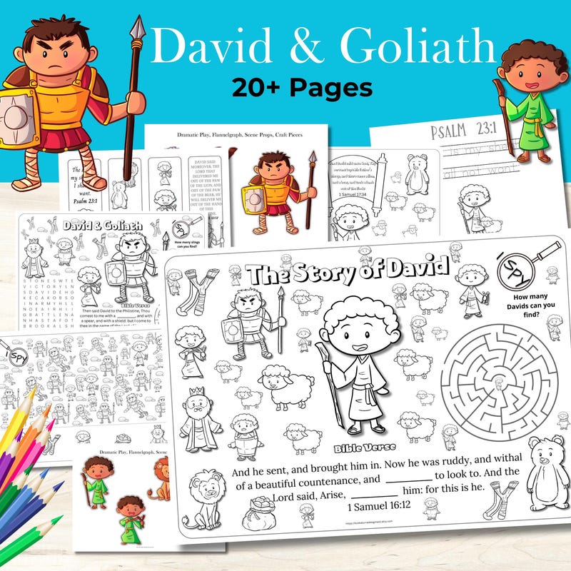 David and Goliath - Etsy
