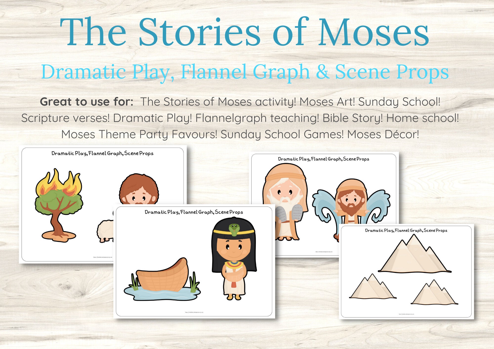 Moses Bible Story Print. Leadership Kit With Crafts, Coloring ...