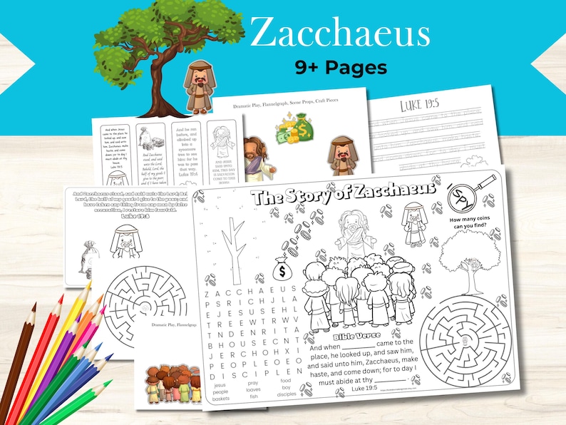 Zacchaeus Bible Story!! Printable! Bible Crafts! Sunday School! Home ...