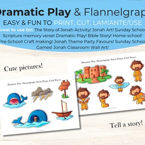 Jonah and Whale Bible Story | Obedience Activity Kit | Faith Devotions ...