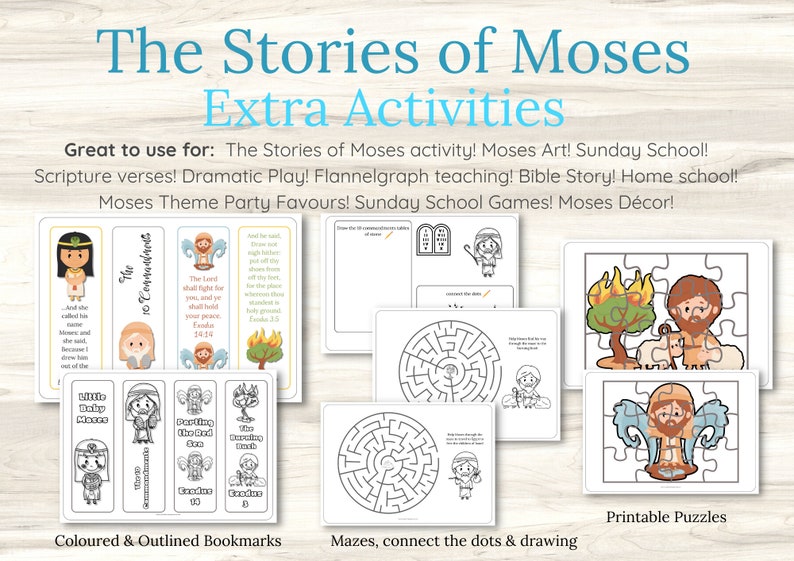 Moses Bible Printables – Leadership Kit With Crafts, Coloring ...