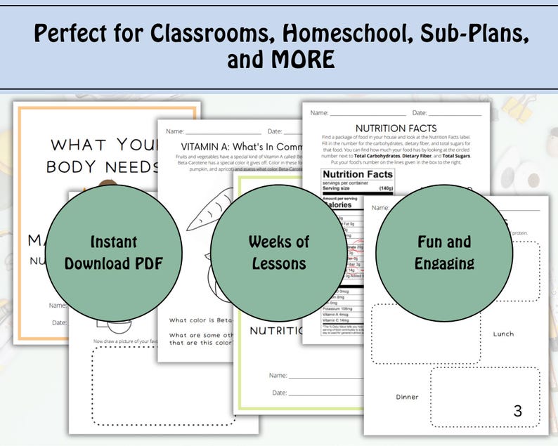 Nutrition Curriculum Bundle | 50 Pages of Nutritional Science ...
