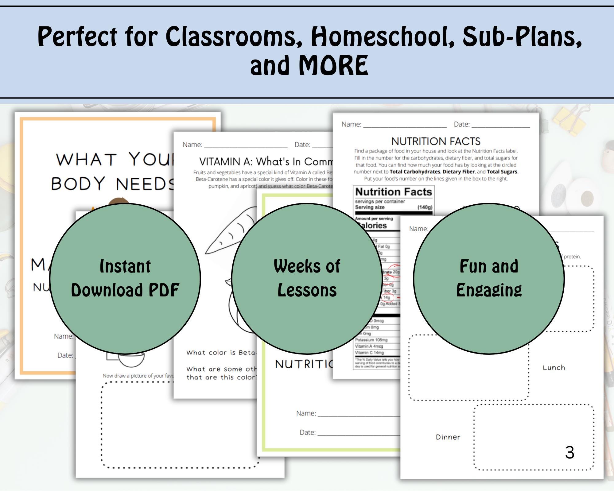 Nutrition Curriculum Bundle | 50 Pages of Nutritional Science ...