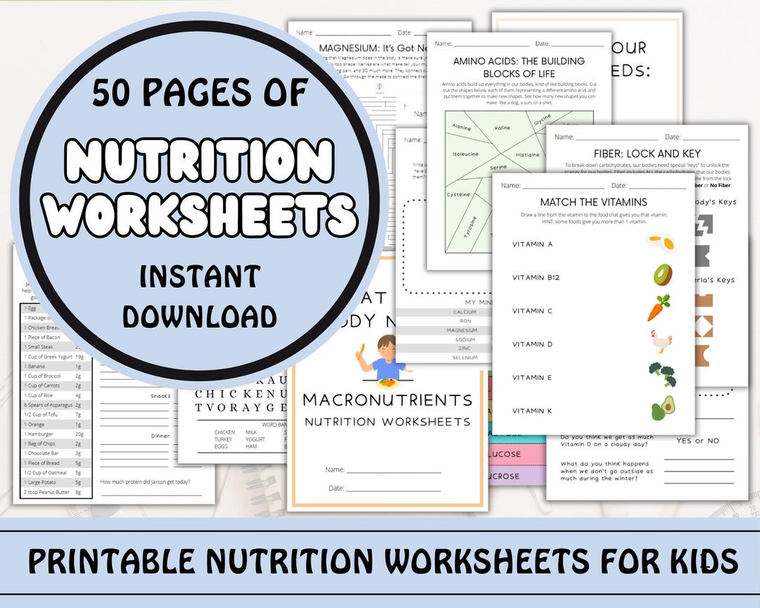 Nutrition Curriculum Bundle | 50 Pages of Nutritional Science ...