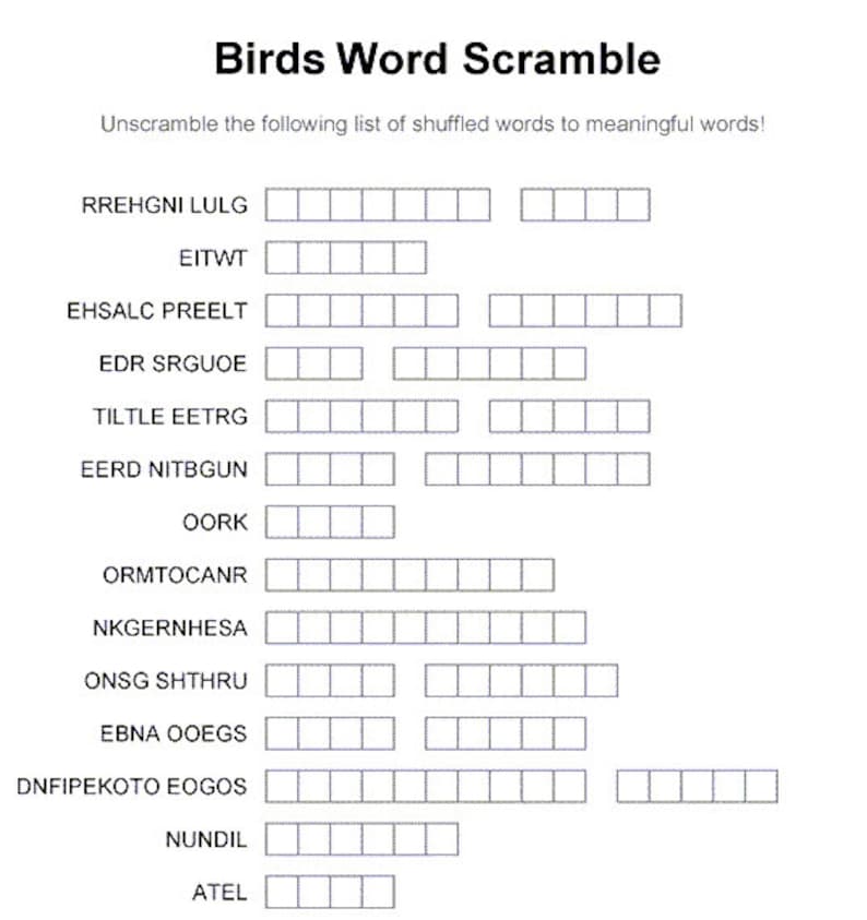 Downloadable Printable Word Scramble #3 Adult Puzzle Book: 100+ Puzzles ...