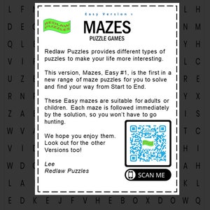 Easy Maze Puzzle Book – 100 Printable Mazes for Adults & Kids | Unique ...