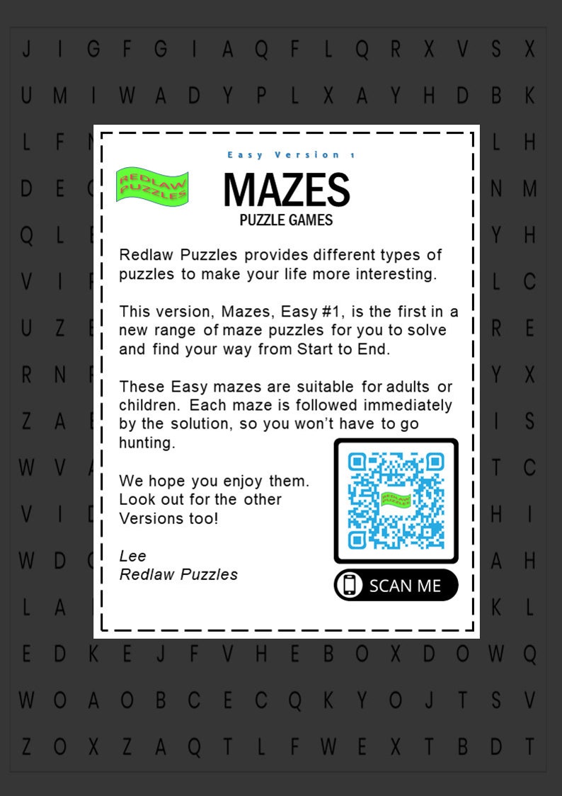 Easy Maze Puzzle Book – 100 Printable Mazes for Adults & Kids | Unique ...