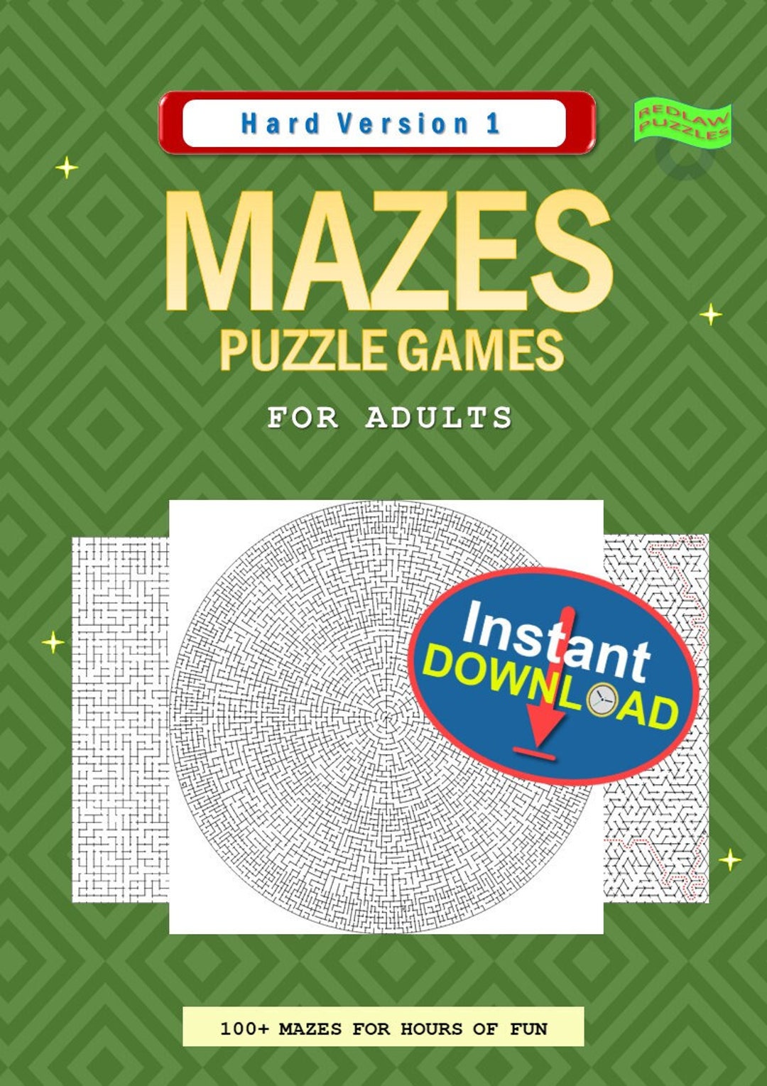 Downloadable Printable Maze Puzzle Book [very Hard] for Adults: 100 ...