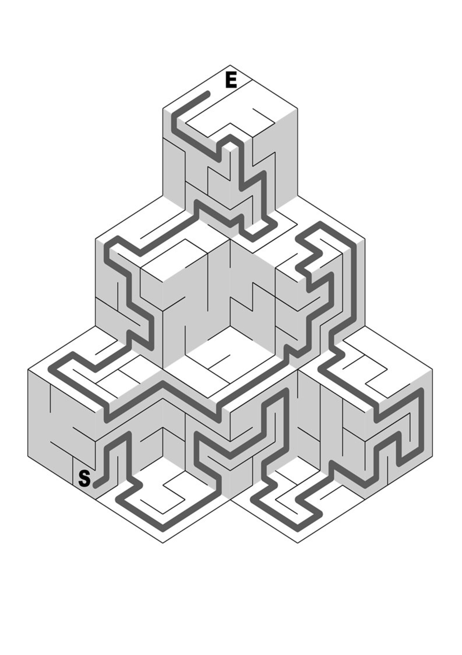 Downloadable Printable '3D' Maze Puzzle Book [easy] for Adults ...