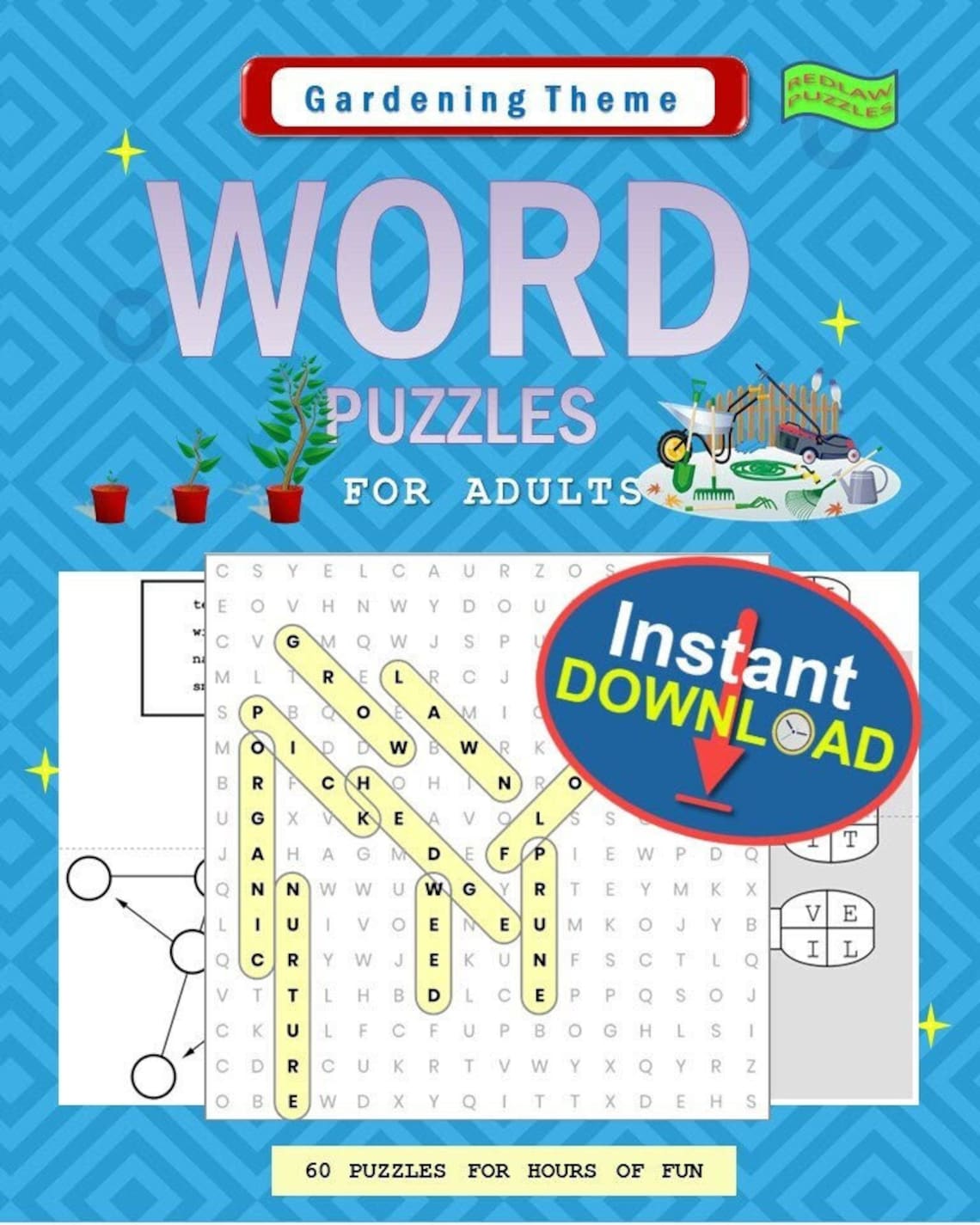 Printable Downloadable Word Puzzles : 60 Word Puzzles Featuring No Less ...