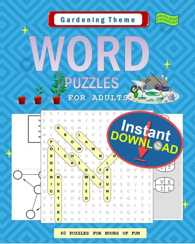 Printable Downloadable Word Puzzles : 60 Word Puzzles Featuring No Less ...