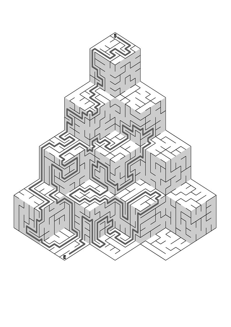 Downloadable Printable '3D' Maze Puzzle Book [medium] for Adults ...