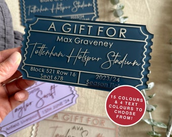 Personalised Ticket Customised for Any Event Experience Gift Ticket ...