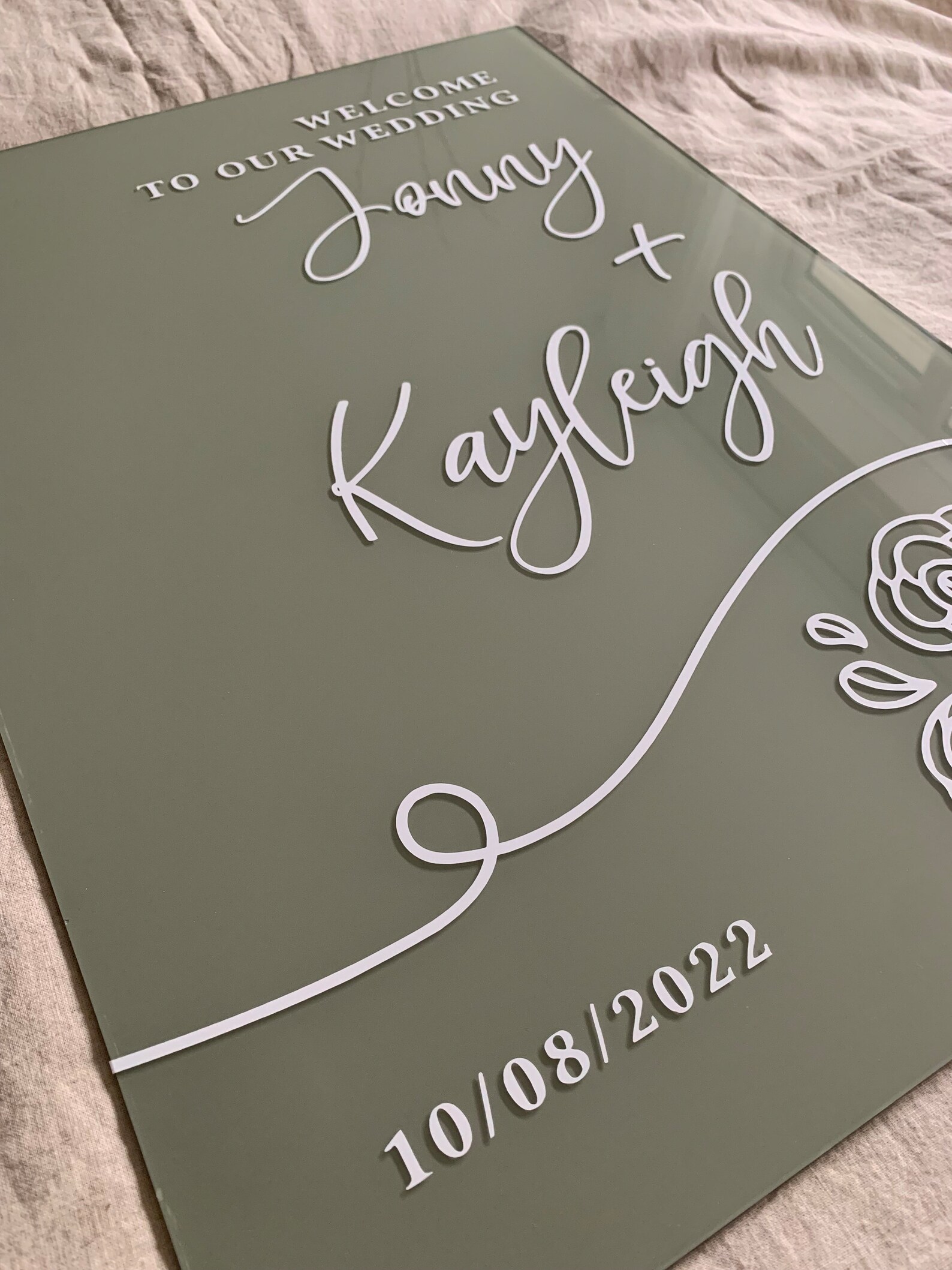 Personalised A2 Acrylic Wedding Welcome Sign Welcome to Our - Etsy UK