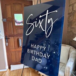 Clear Perspex Birthday Sign Baby Shower Sign Anniversary Sign Welcome ...