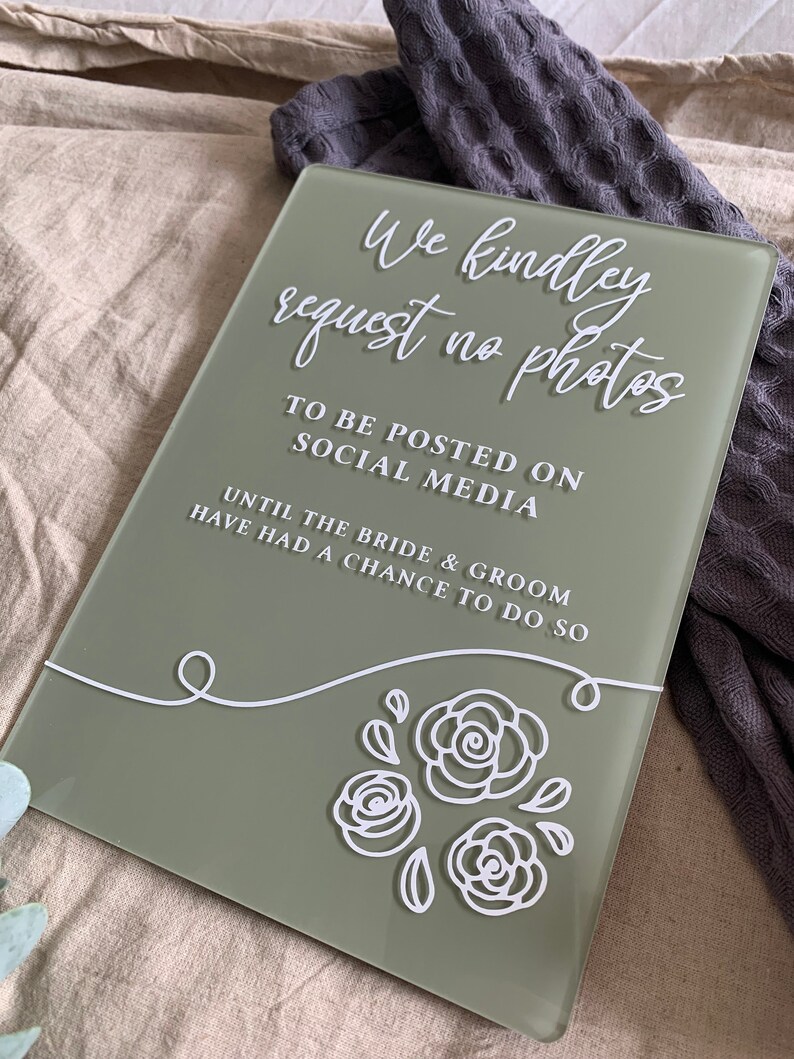 No Social Media Wedding Sign Polite Notice No Photos Sign - Etsy