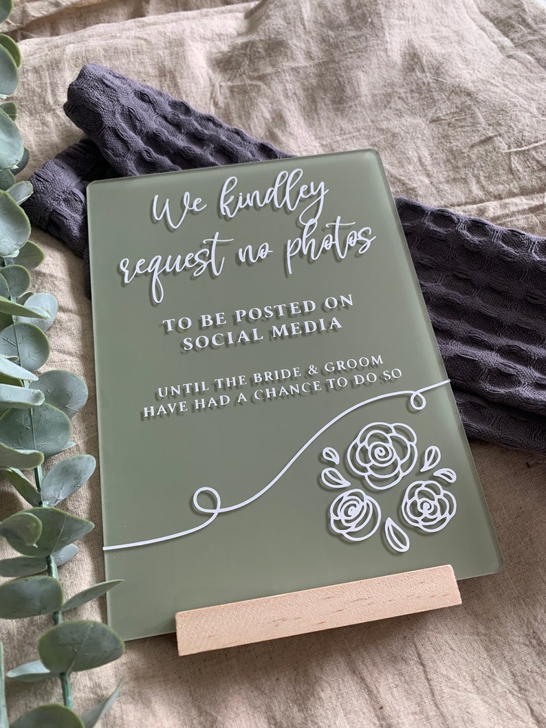 No Social Media Wedding Sign Polite Notice No Photos Sign - Etsy