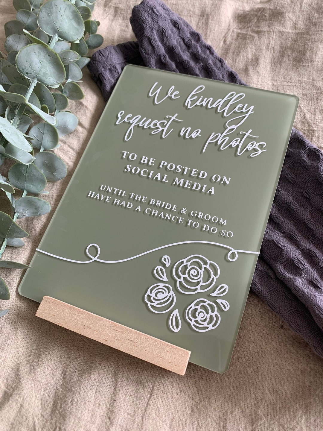 No Social Media Wedding Sign | Polite Notice | No Photos Sign ...