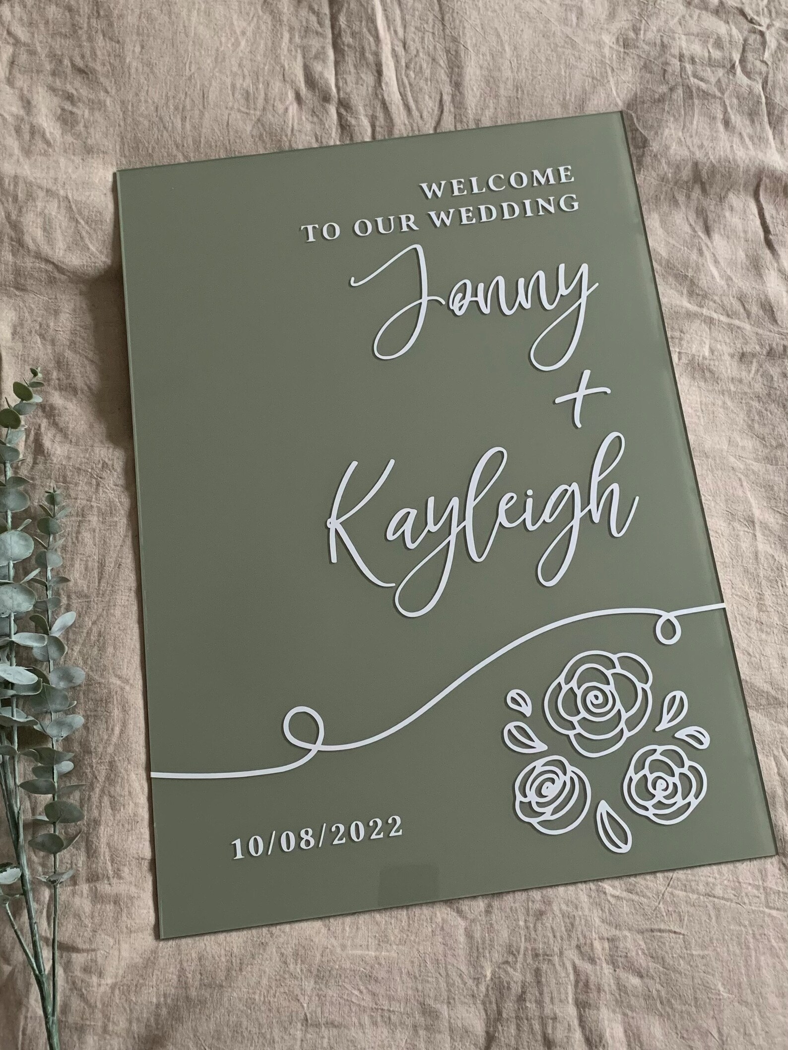 Personalised A2 Acrylic Wedding Welcome Sign Welcome to Our - Etsy UK