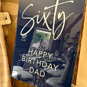 Clear Perspex Birthday Sign Baby Shower Sign Anniversary Sign Welcome ...