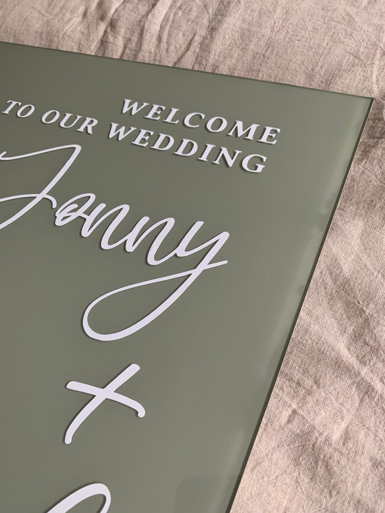 Personalised A2 Acrylic Wedding Welcome Sign Welcome to Our - Etsy UK