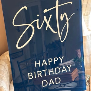 Clear Perspex Birthday Sign Baby Shower Sign Anniversary Sign Welcome ...
