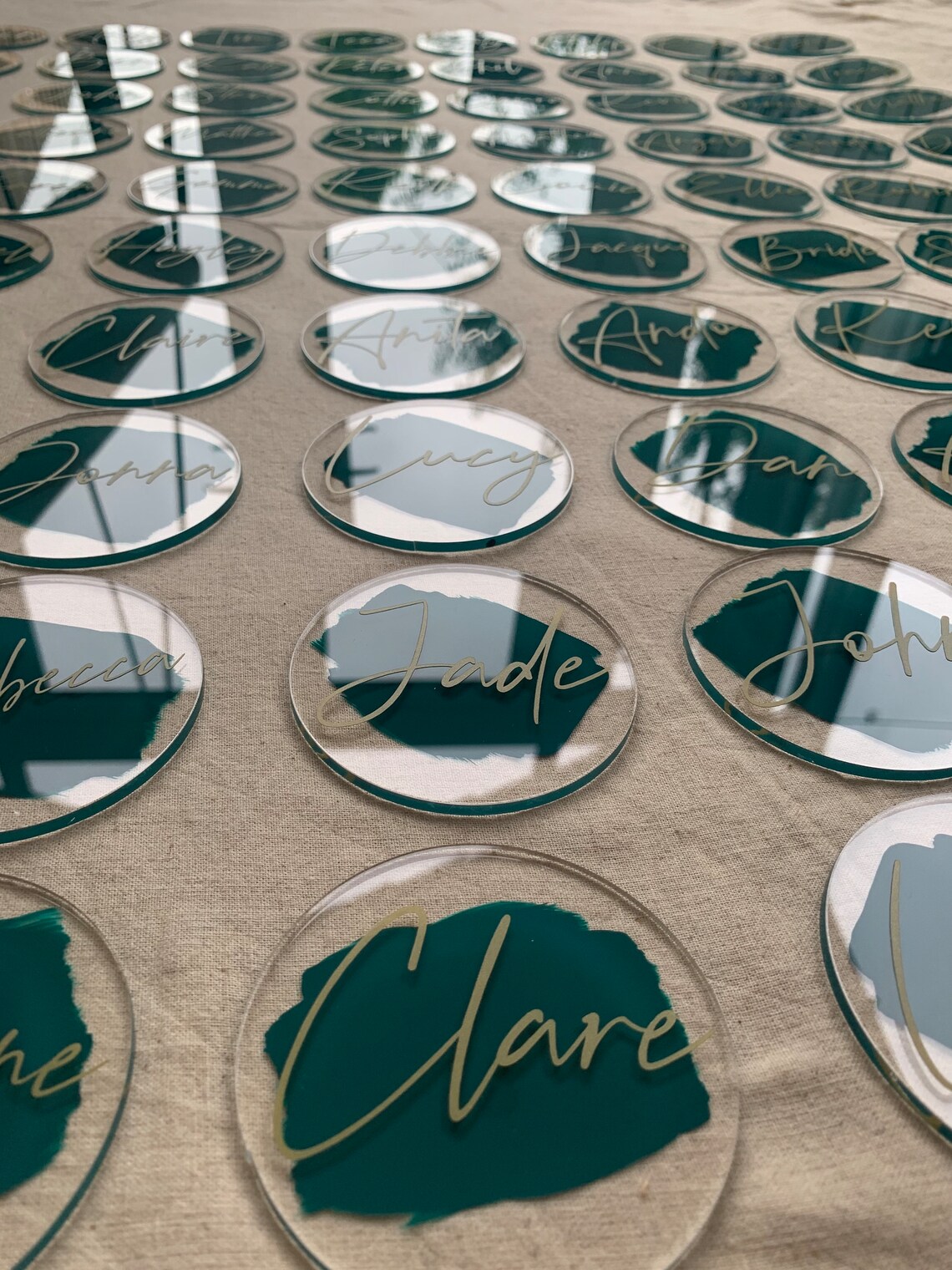 Circle Acrylic Place Names Wedding Acrylic Name Places - Etsy UK